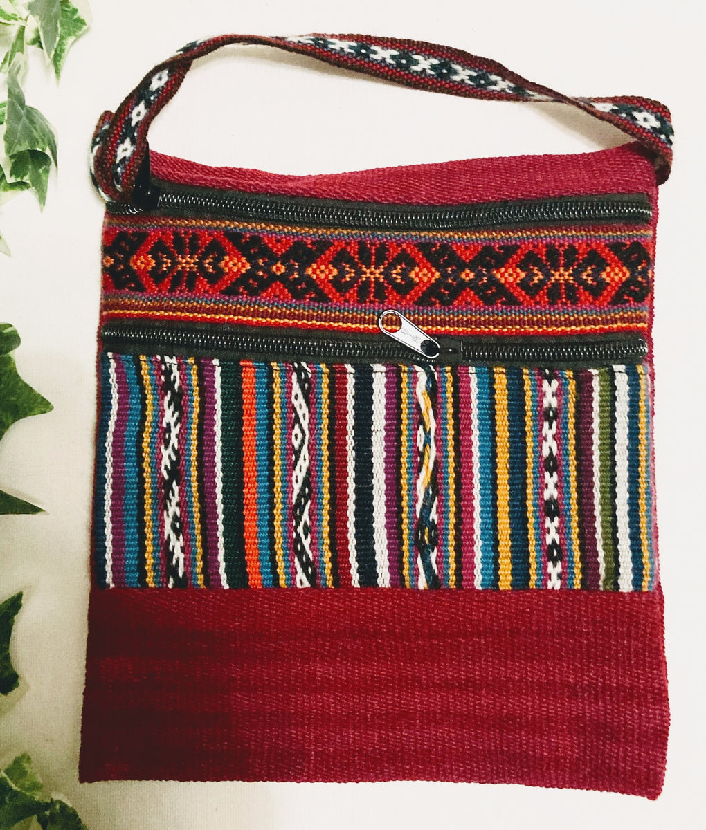 RED- Andean Boho Passport Bag – Ronny G Designs